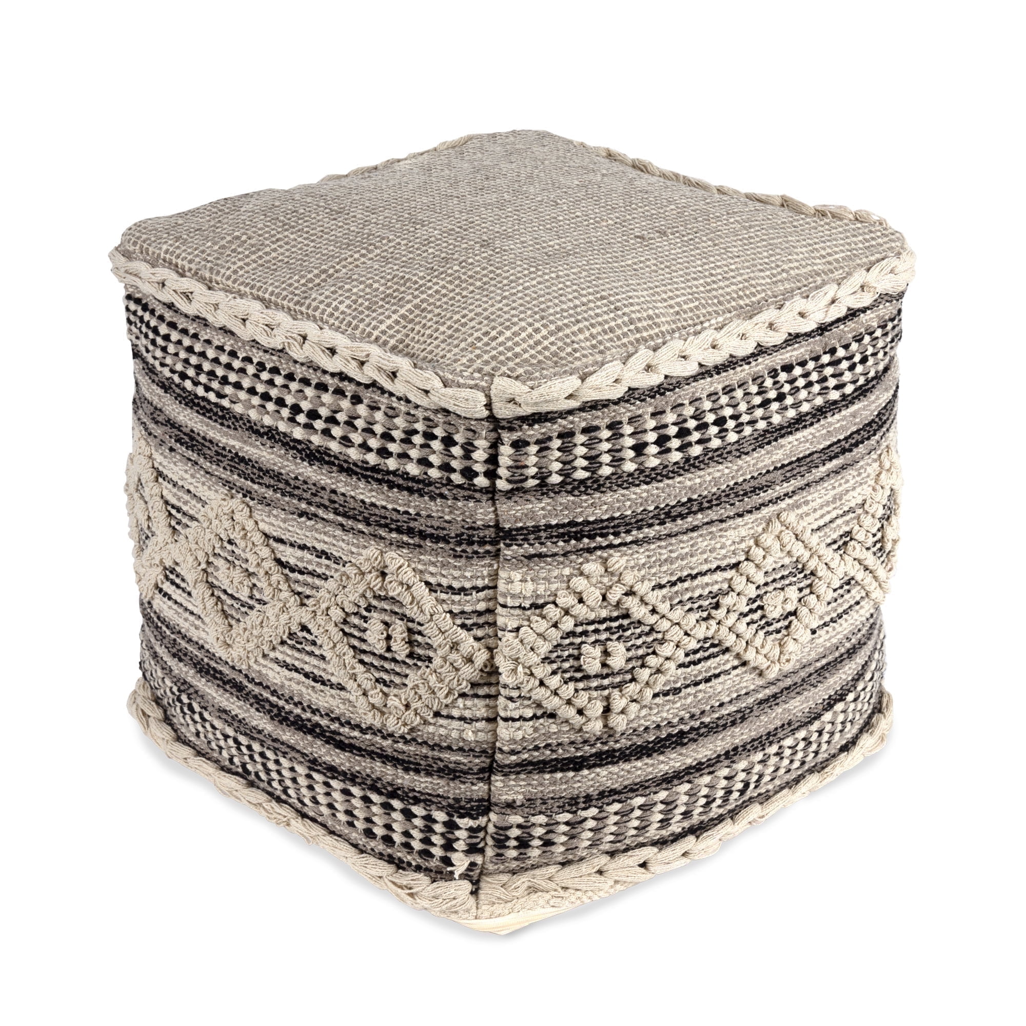 · REDEARTH · Tufted Pouf Ottoman with Filler Textured Storage Cube Bean ...