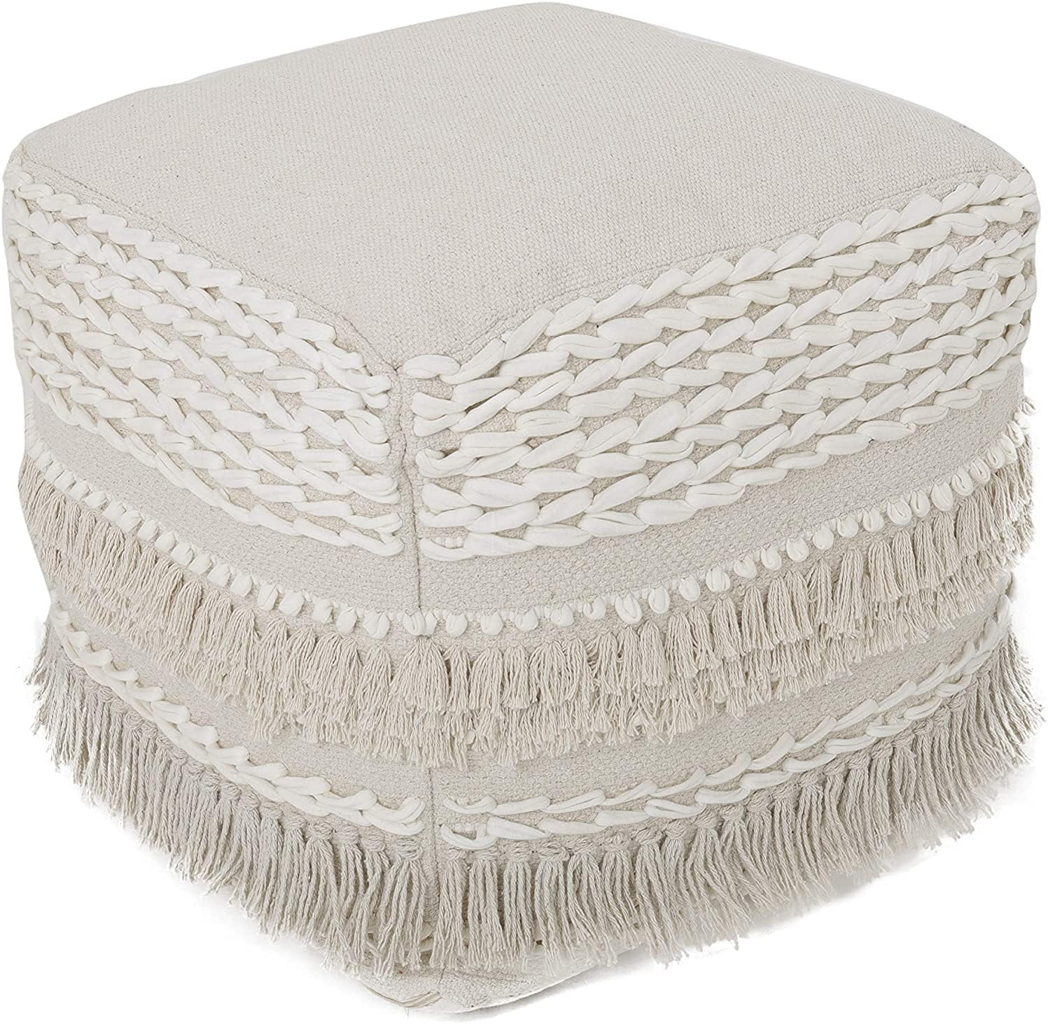REDEARTH · Tufted Pouf Ottoman with Filler Textured Storage Cube Bean ...