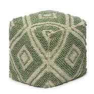 Edgeley Boho Round Pouf in Grey, Natural Woven Braided Jute - Walmart.com