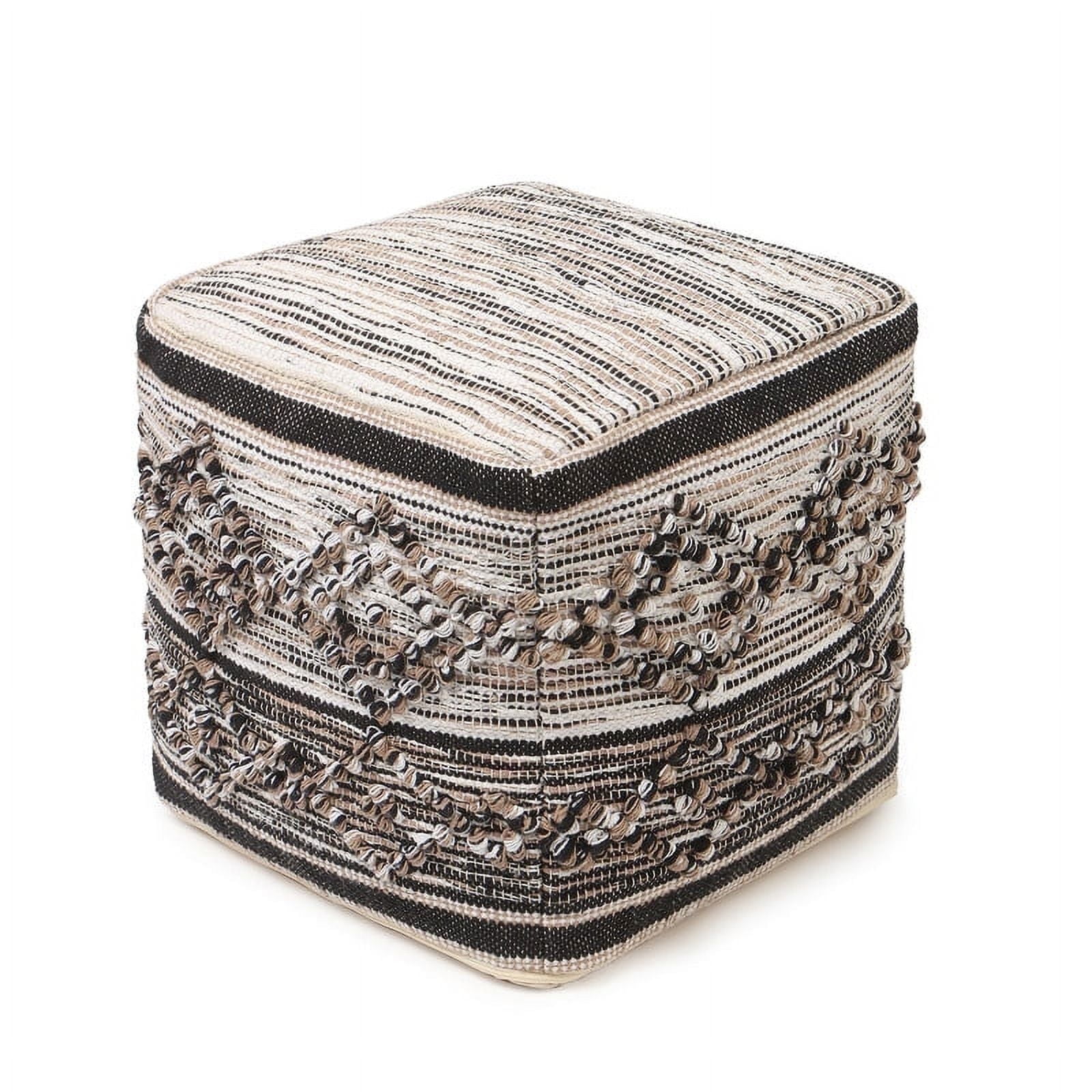 REDEARTH · UNSTUFFED Pouf Ottoman Cover Textured Boho Storage Cube Poof ...