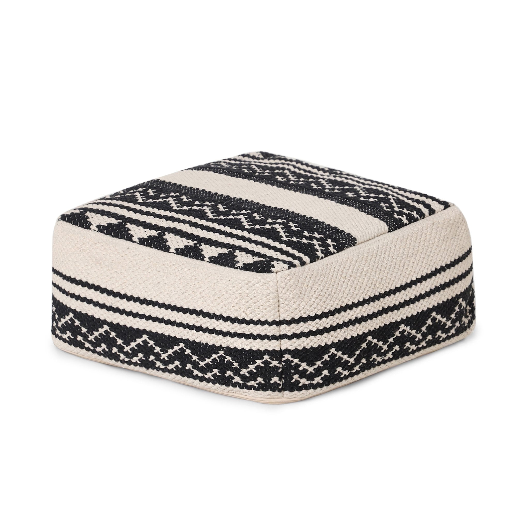 REDEARTH · UNSTUFFED Pouf Ottoman Cover Textured Boho Storage Cube Poof Decorative Pouffe ...