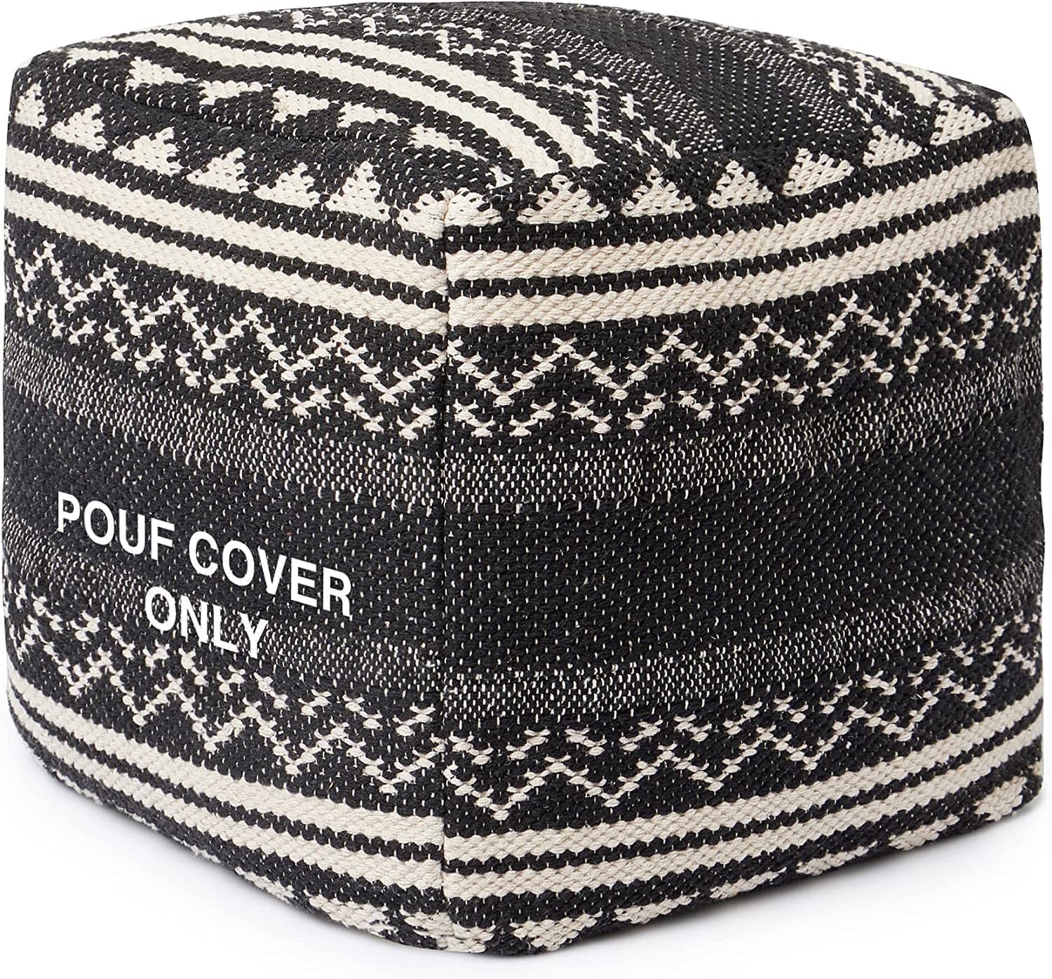 REDEARTH · UNSTUFFED Pouf Ottoman Cover Textured Storage Cube Bean Bag ...