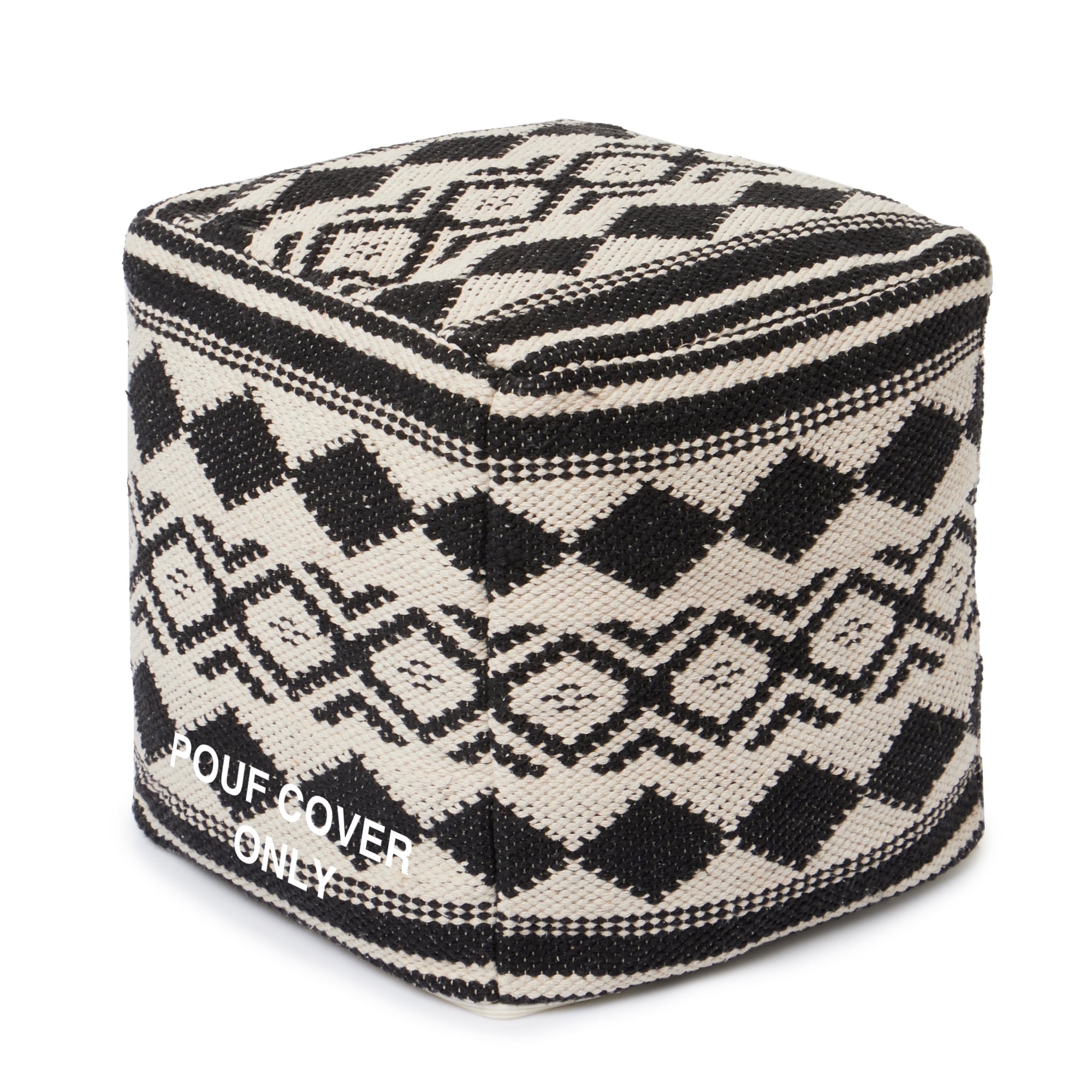 REDEARTH · UNSTUFFED Pouf Ottoman Cover Textured Storage Cube Bean Bag Pouffe Footrest for ...