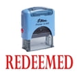 REDEEMED Self Inking Rubber Stamp Office Stationary Custom Shiny Stamp ...