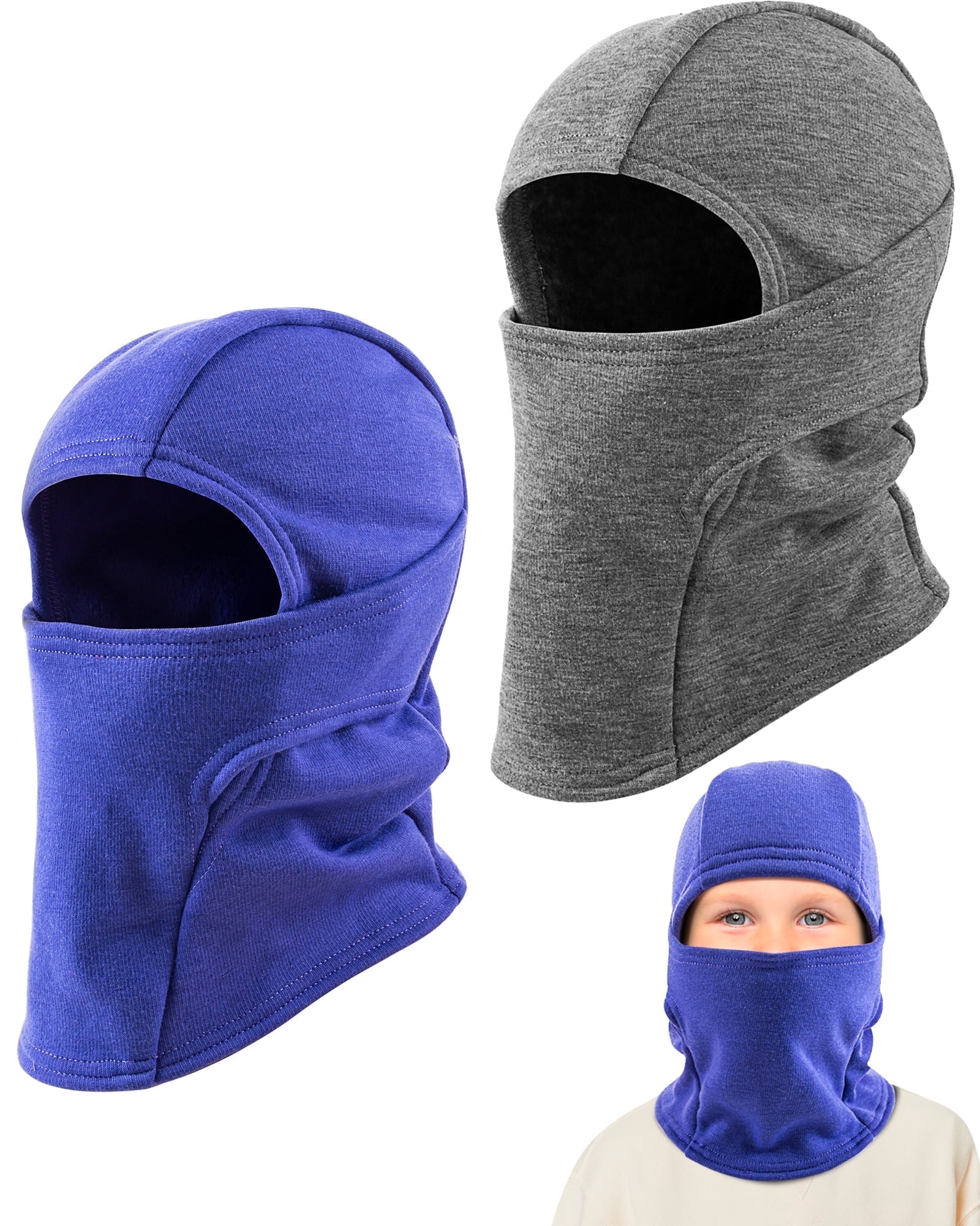 REDESS, Balaclava Face Mask, 2 Pack, Kid Warm Fleece Windproof ...