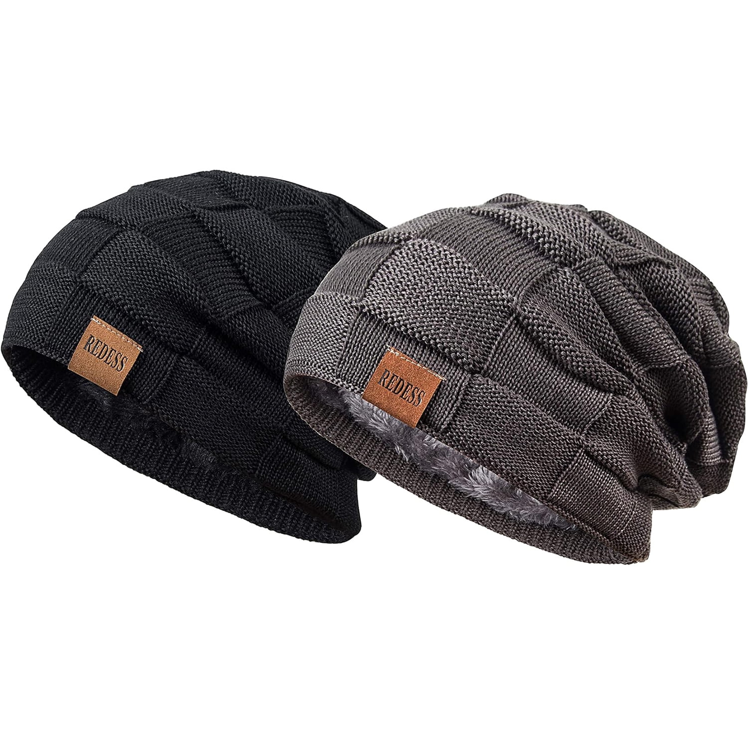 REDESS Beanie Hat for Men and Women Winter Warm Hats Knit Slouchy Thick ...