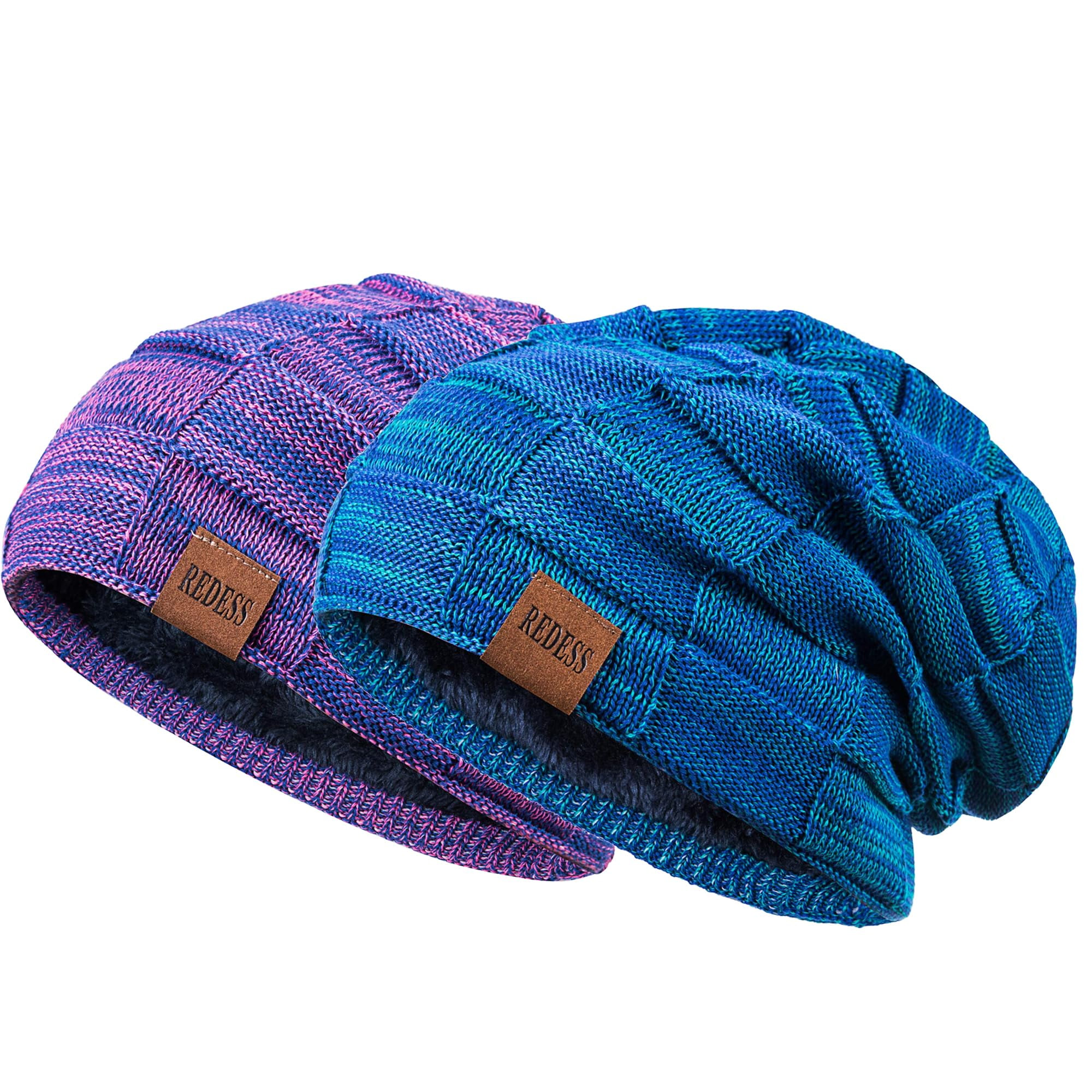 REDESS Beanie Hat for Men and Women Winter Warm Hats Knit Slouchy Thick ...