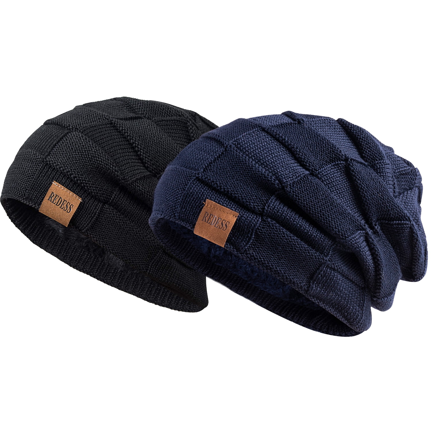 REDESS Beanie Hat for Men and Women Winter Warm Hats Knit Slouchy Thick ...