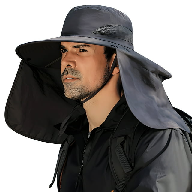 REDESS Nylon Fishing Hat for Men and Women,UPF50+ Sun Hat with Neck ...