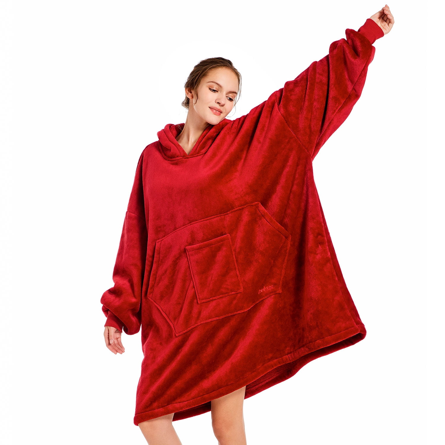 REDESS Cozy Full Body Plush Hoodie, Giant Warm Oversized Sweatshirt ...