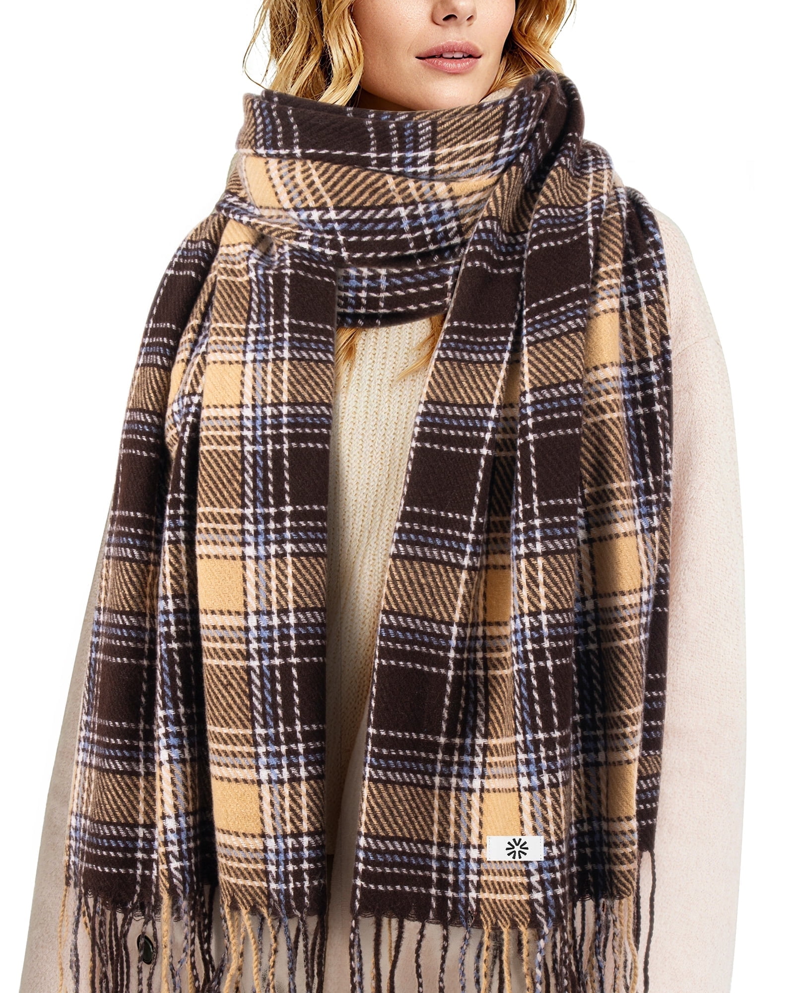 REDESS Winter Scarves for Men and Women Soft Plaid Pattern Cozy Warm ...