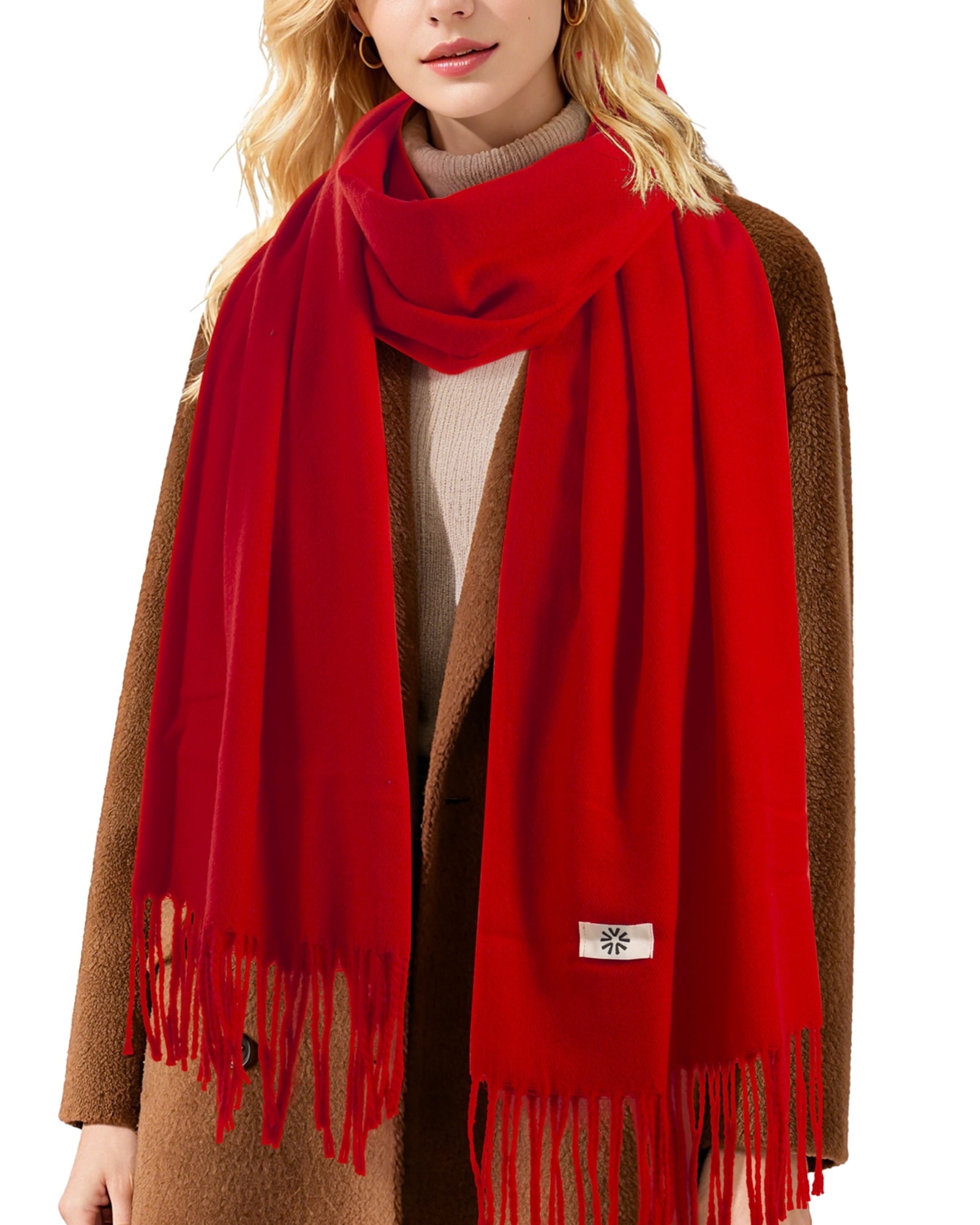 REDESS Womens Scarf,Winter Warm Soft Knit Long Thick Scarves for Unisex ...