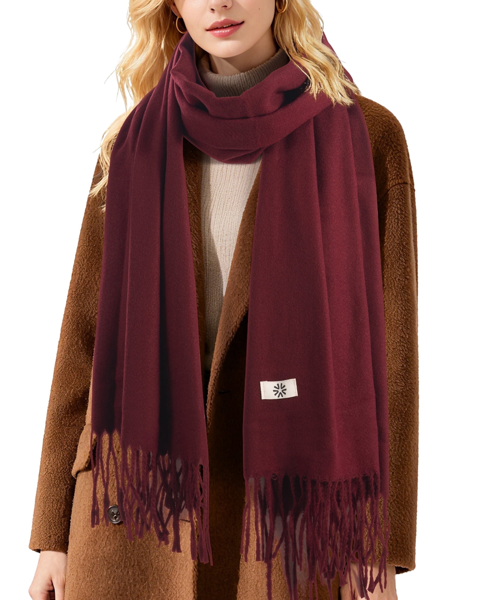 REDESS Womens Scarf,Winter Warm Soft Knit Long Thick Scarves for Unisex ...