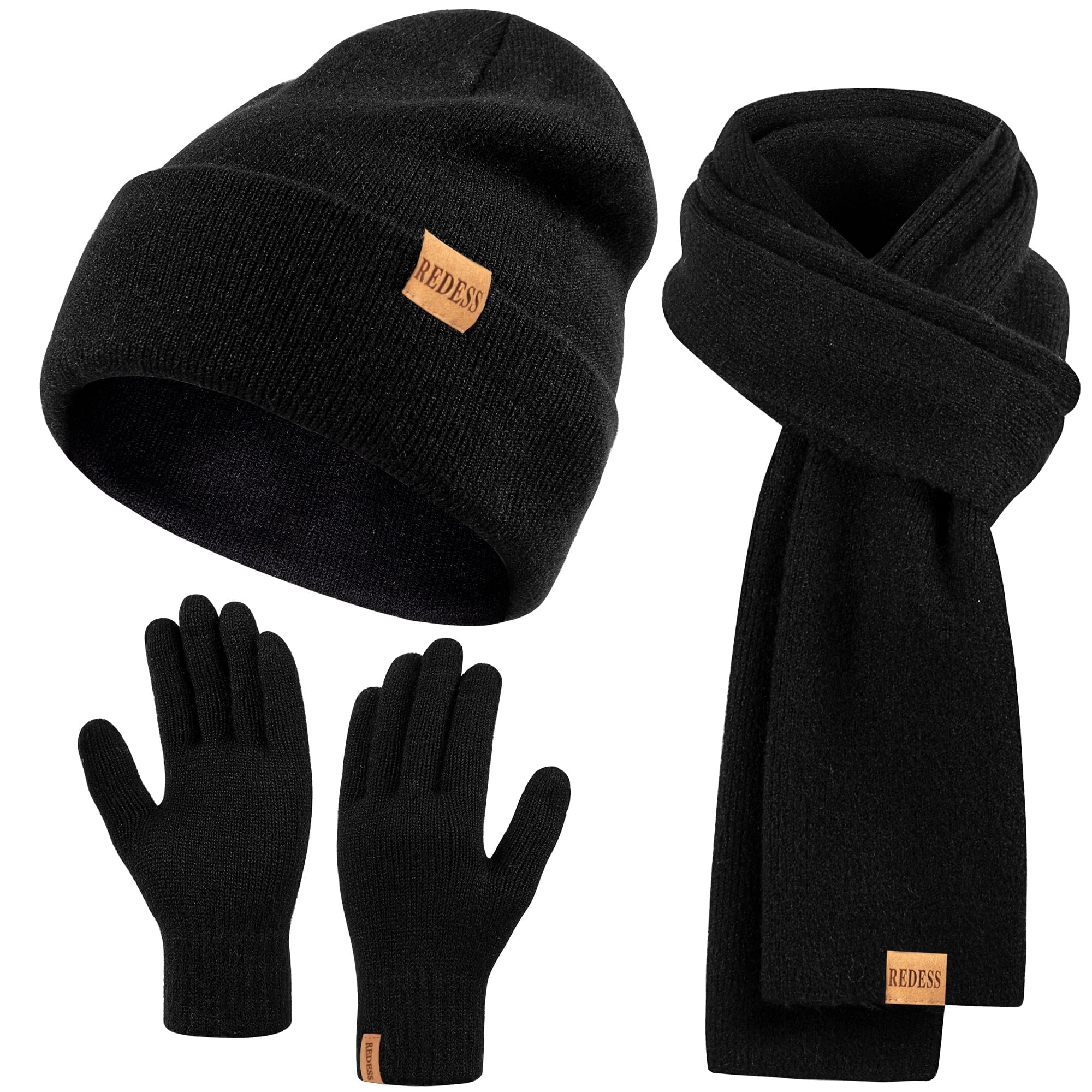 REDESS Women's Winter Beanie Hat, Scarf & Glove Sets for Women and Men ...