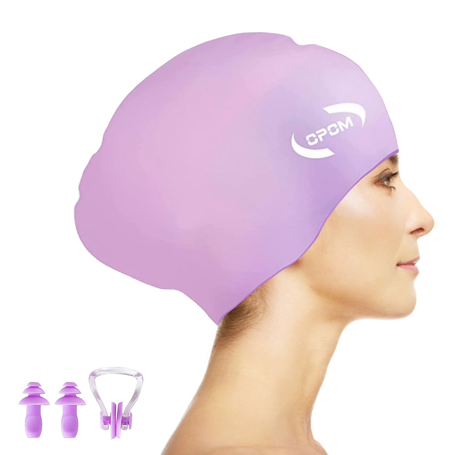 REDESS Women Silicone Swimming Cap for Long Hair, Swim Hats with ...
