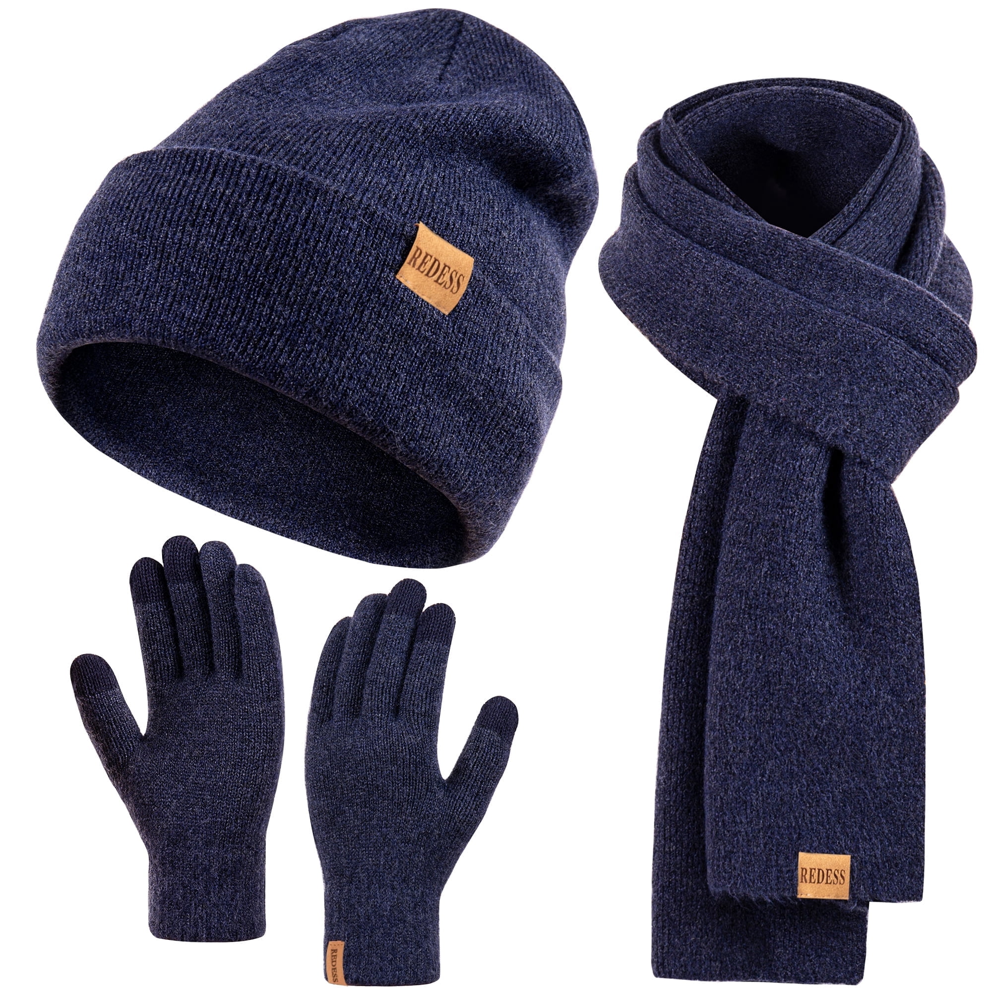 REDESS Women's Winter Beanie Hat, Scarf & Glove Sets for Women and Men ...