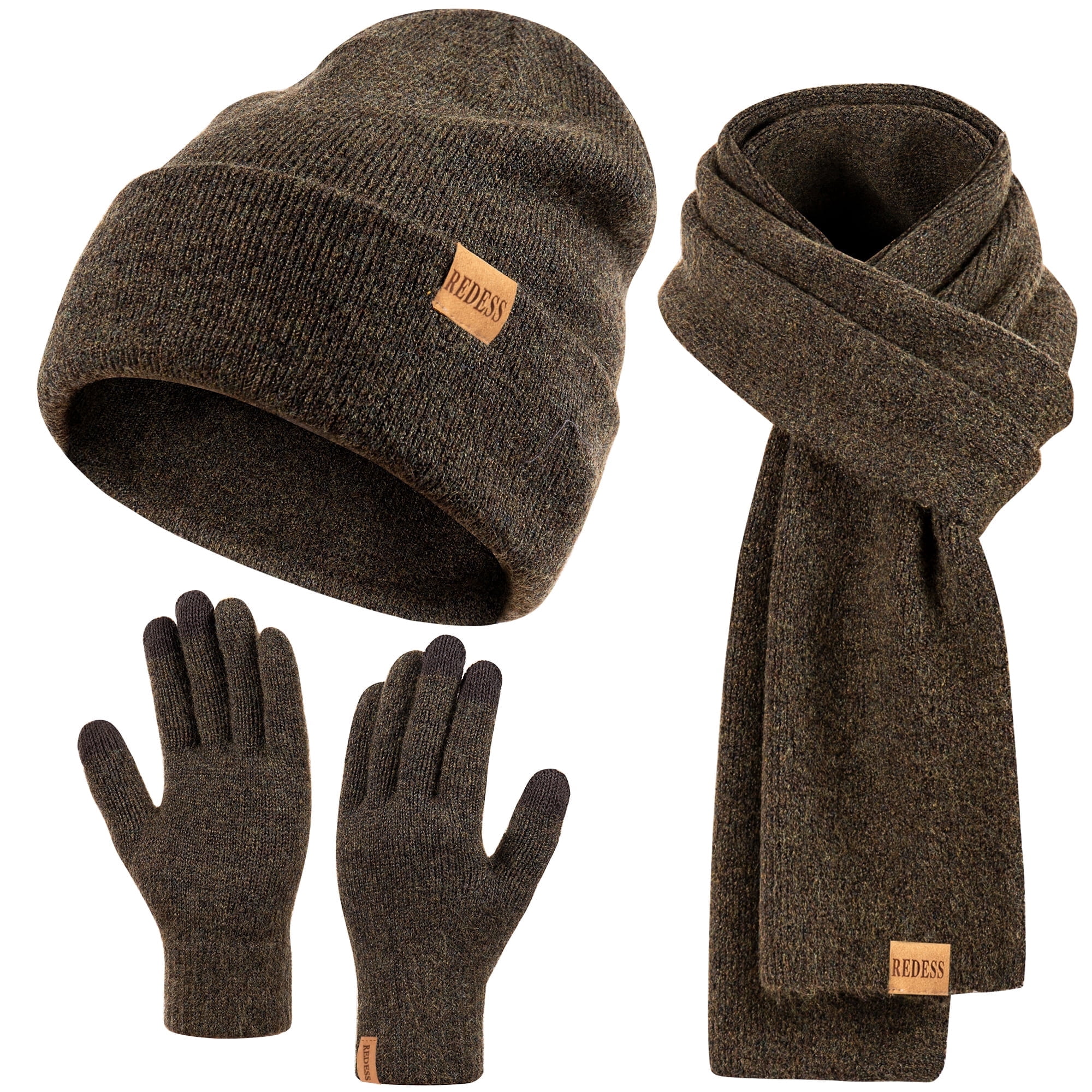 REDESS Women's Winter Beanie Hat, Scarf & Glove Sets for Women and Men ...