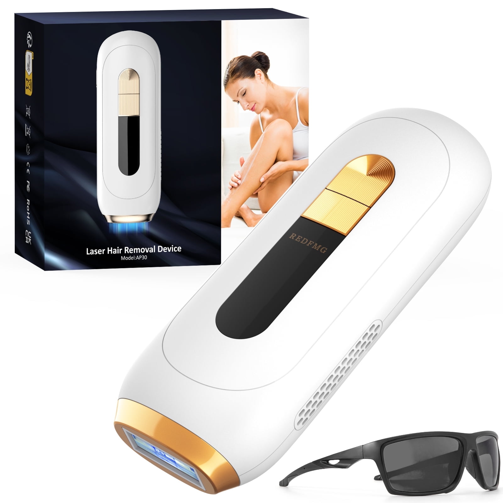 REDFMG Laser IPL Hair Removal, Permanent Gentle Hair Removal, 999,000 ...