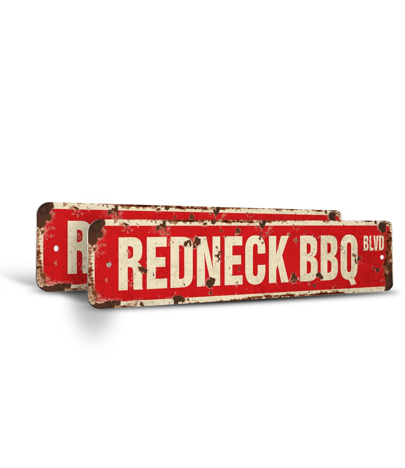 REDNECK BBQ Vintage Style Rustic Street Sign – (2 Pack) Pulled Pork ...