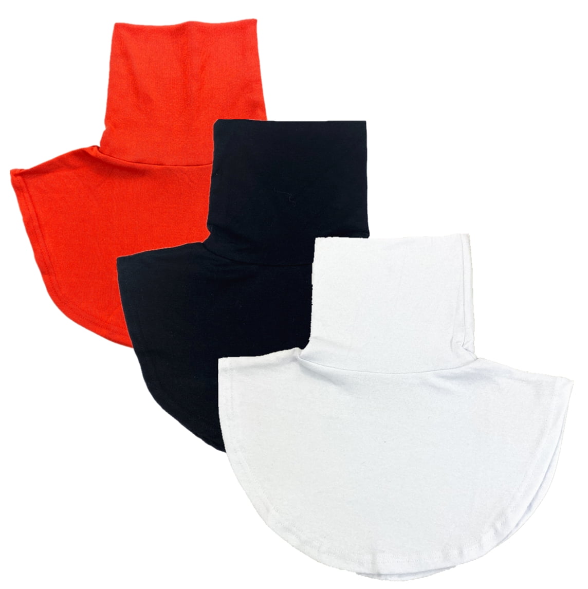 REDODECO 3 Pieces Black White Red Womens Mock Turtleneck Dickies Fake ...