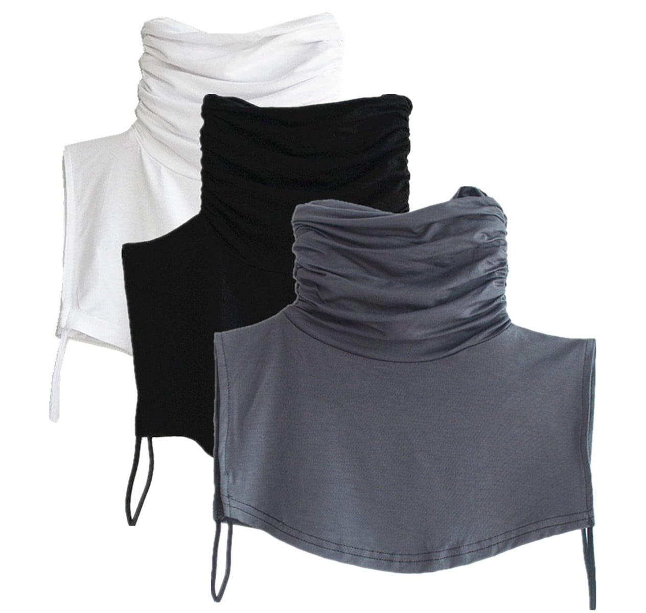 REDODECO 3pcs Womens Collar Neck Dickey False Fake Turtleneck Half Top ...