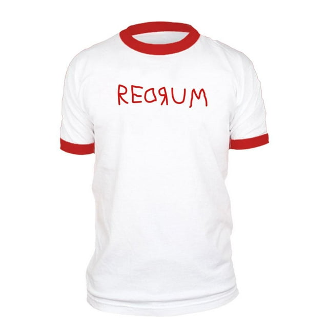 REDRUM - Unisex Cotton Retro Ringer Style T-Shirt, Red Rings, 3XL ...