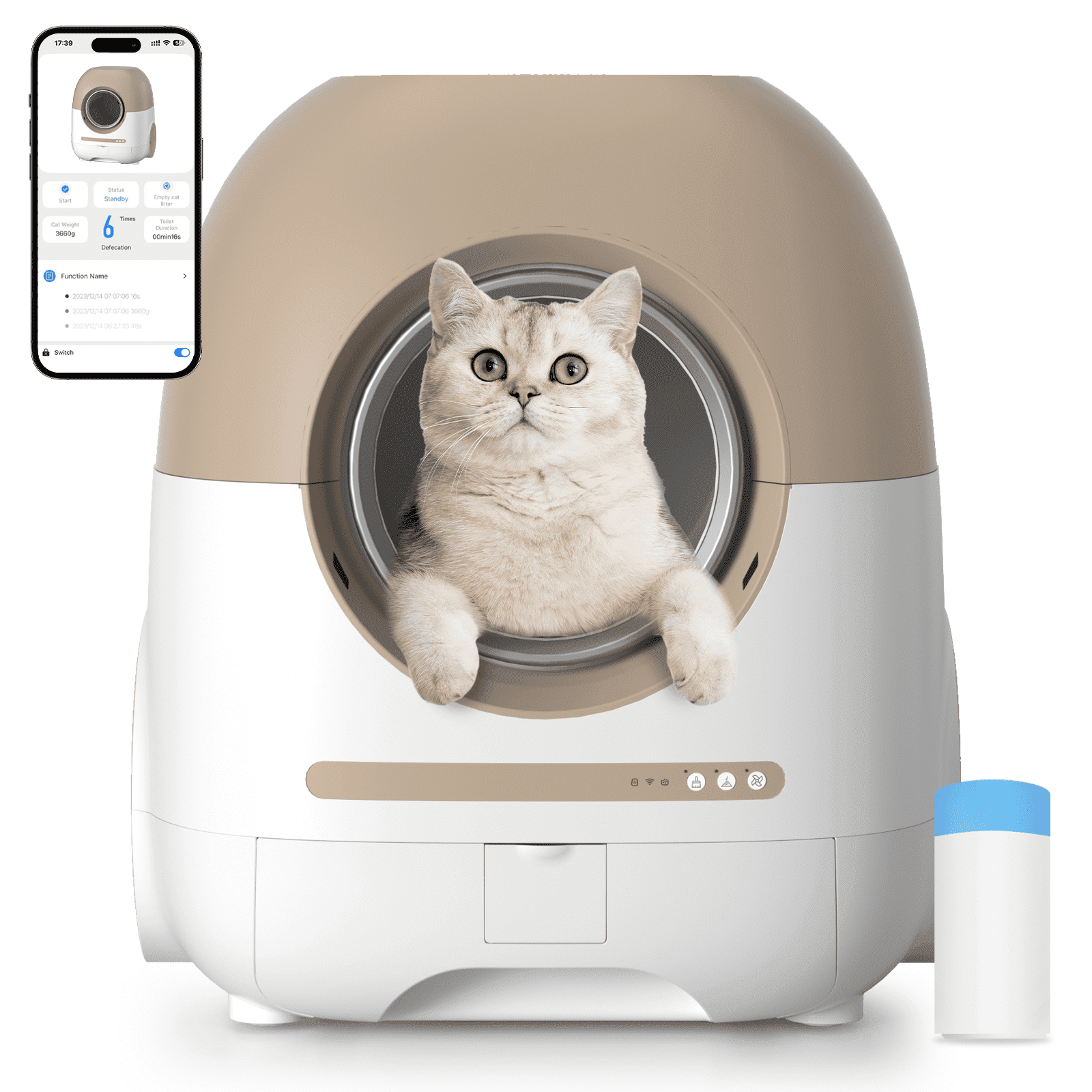 REDSASA Electric XL Self-Cleaning Cat Litter Box, Auto Sifting, APP ...