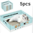 REDSASA Disposable Travel Litter Box for All Size Cats, Easy Clean, 14 ...
