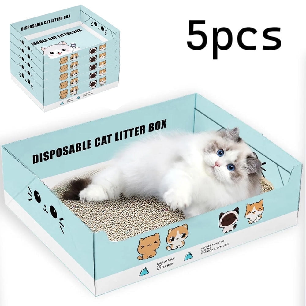 REDSASA Disposable Litter Box,Cat Travel Litter Box,Suitable for Cats ...