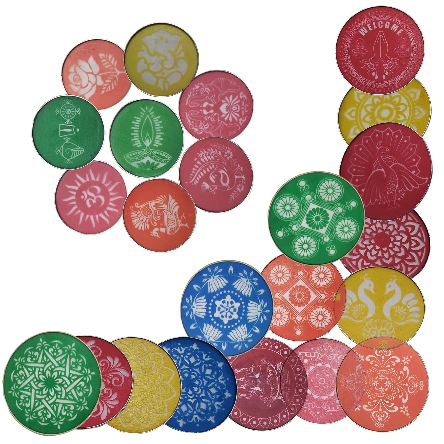 REDSL Ready to Draw Rangoli Stencils for Floor Decoration Rangoli Jali ...