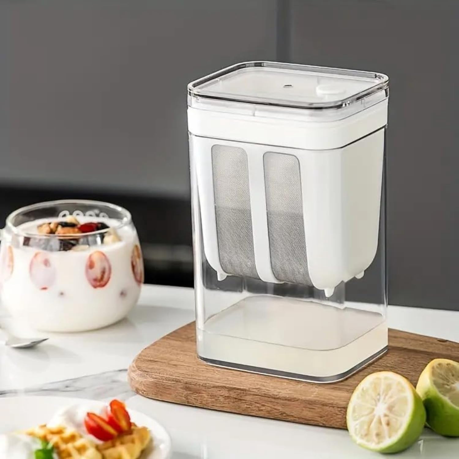 REDUCK Greek Yogurt Curd Maker 1100ml Fine Mesh Strainer with Lid ...