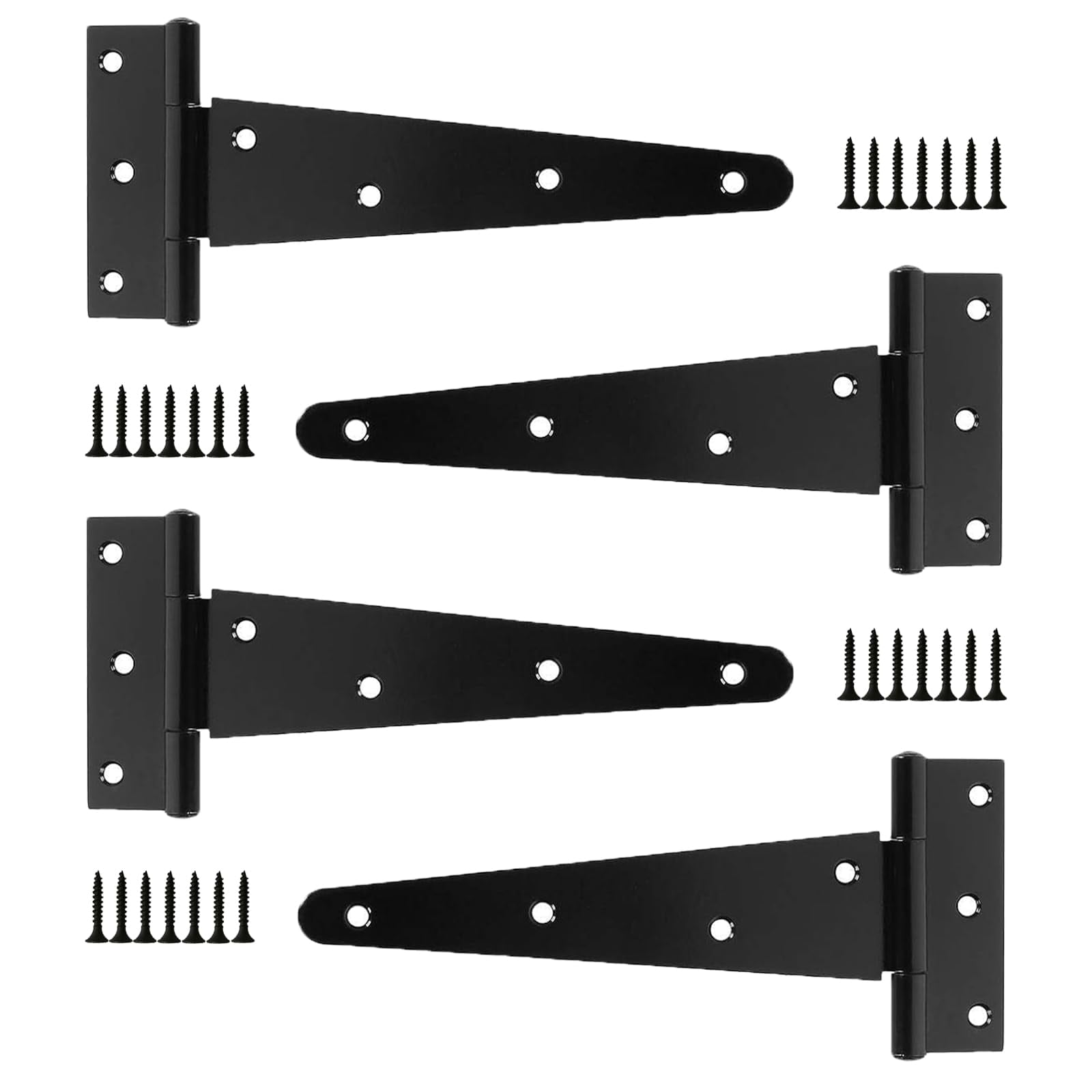 REDYA 8 Inch T-Strap Outdoor Gate Hinges Heavy Duty for Shed Door Wood ...