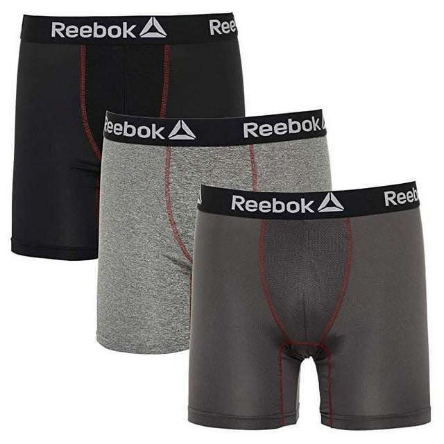 REEBOK 3 PACK BOXER - 183 P07 - GREY / BLACK - XLARGE - UNDERWEAR ...