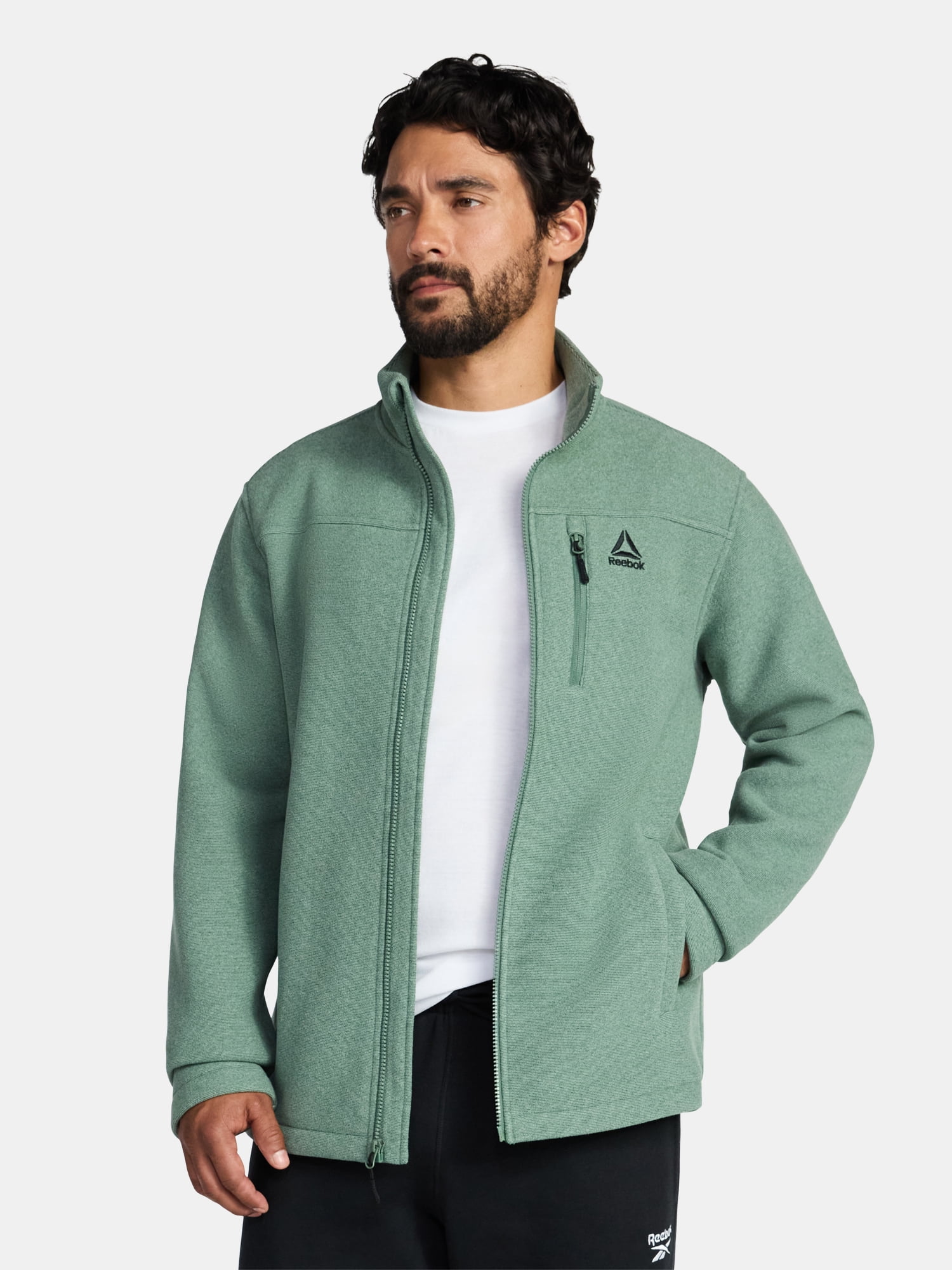 Reebok Men and Big Men's Fleece Zip Jacket, Sizes S-3XL - Walmart.com