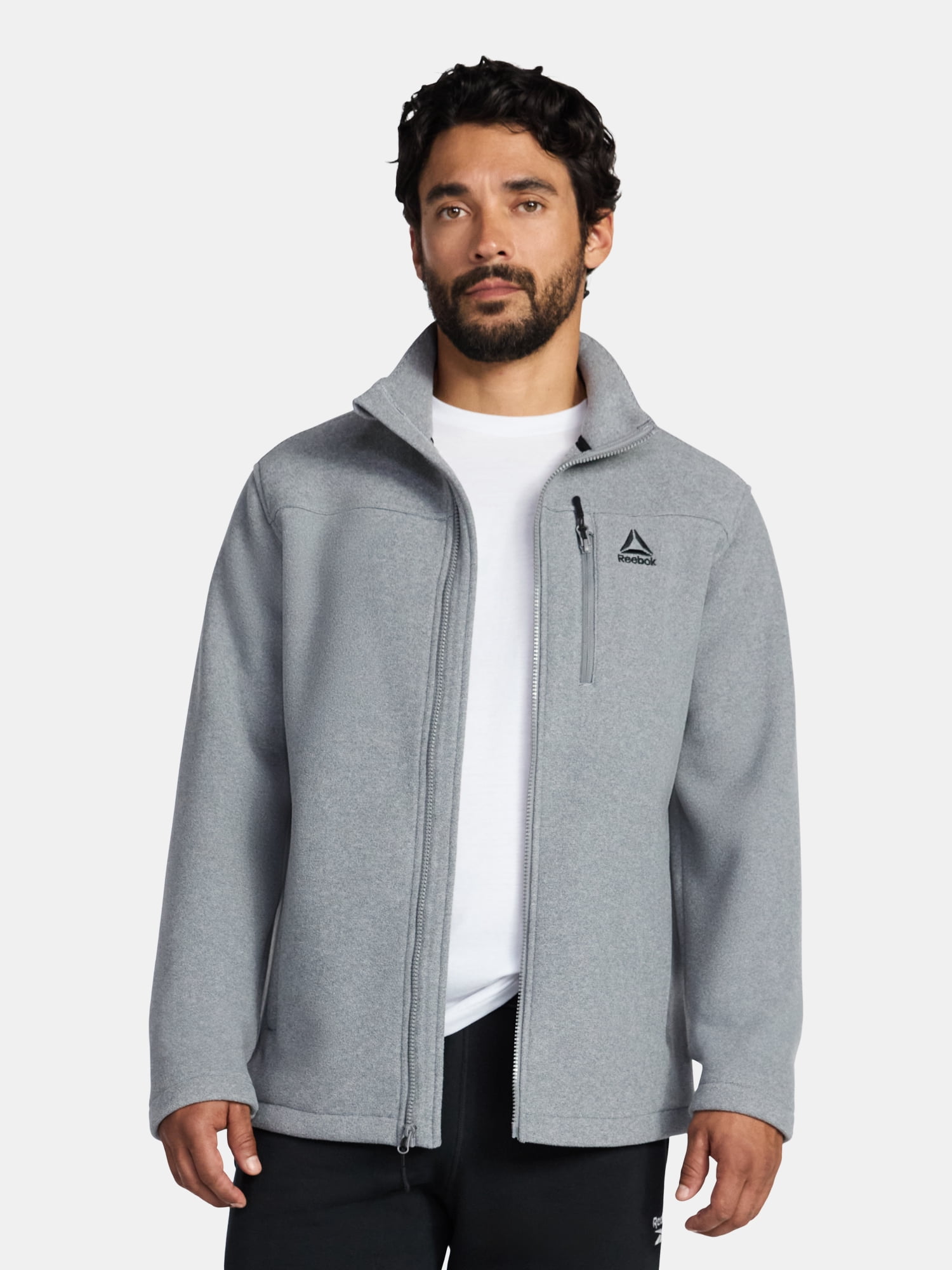 Reebok Men and Big Men's Fleece Zip Jacket, Sizes S-3XL - Walmart.com