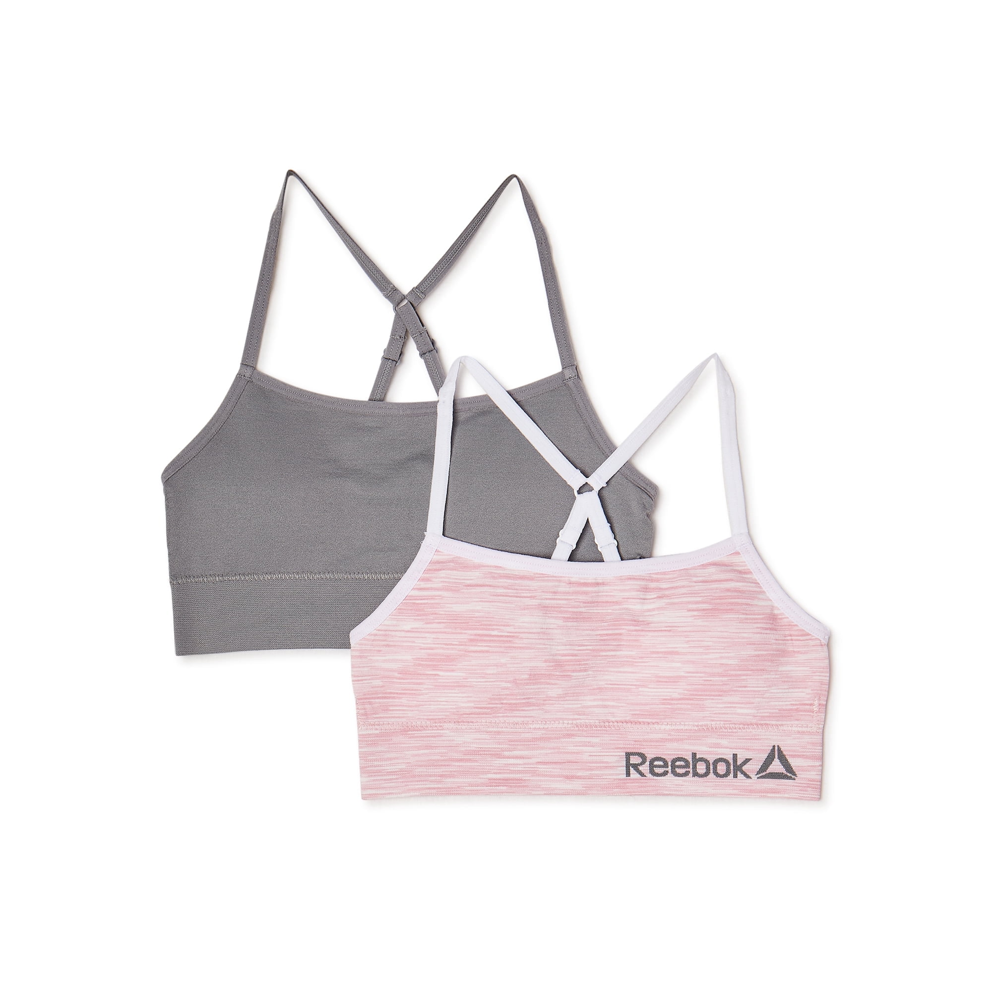 Reebok Girl's Seamless Longline Bralette, 2-Pack, Sizes S-XL - Walmart.com