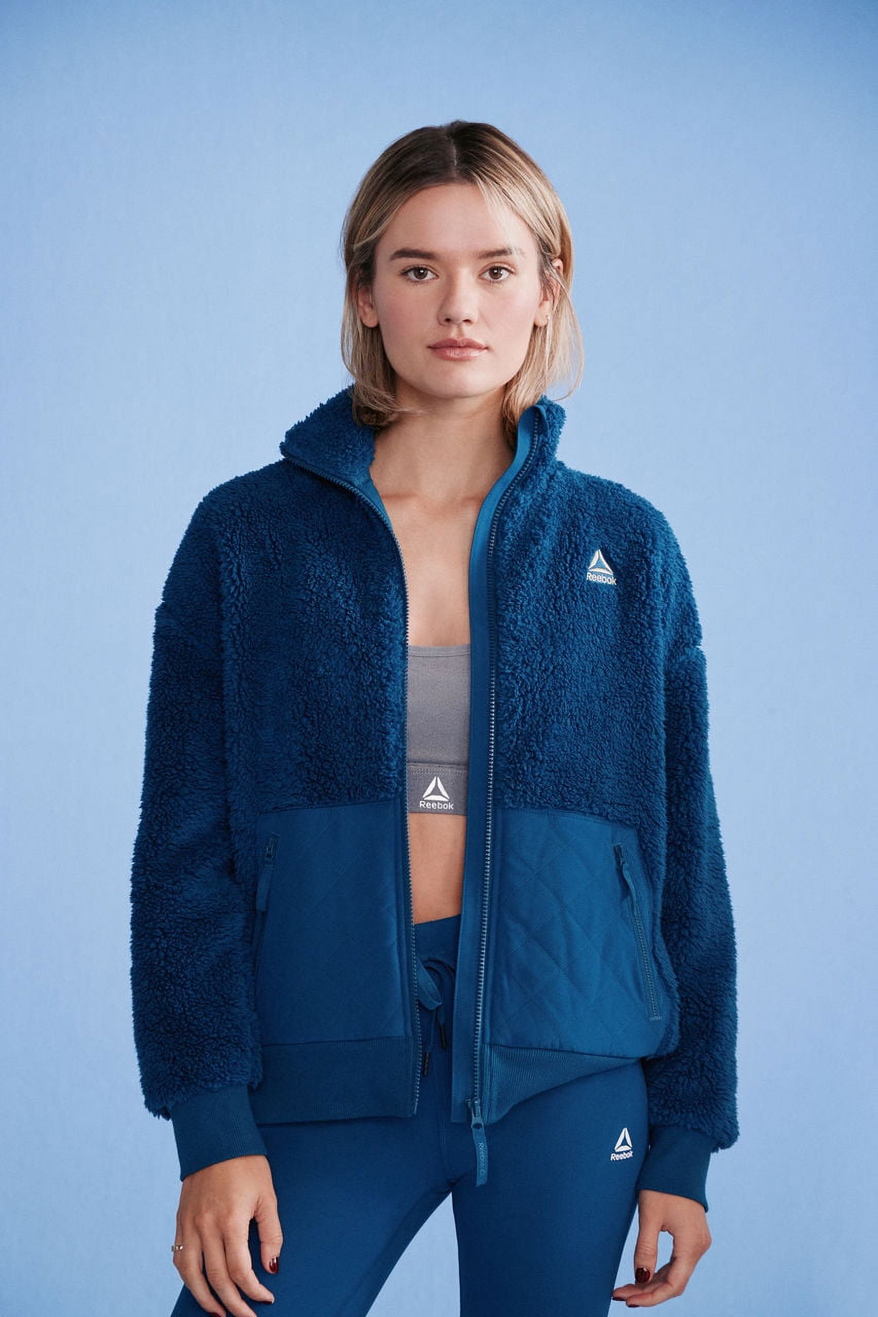 Reebok Women's and Women's Plus Size Achiever Sherpa Jacket, Sizes XS ...