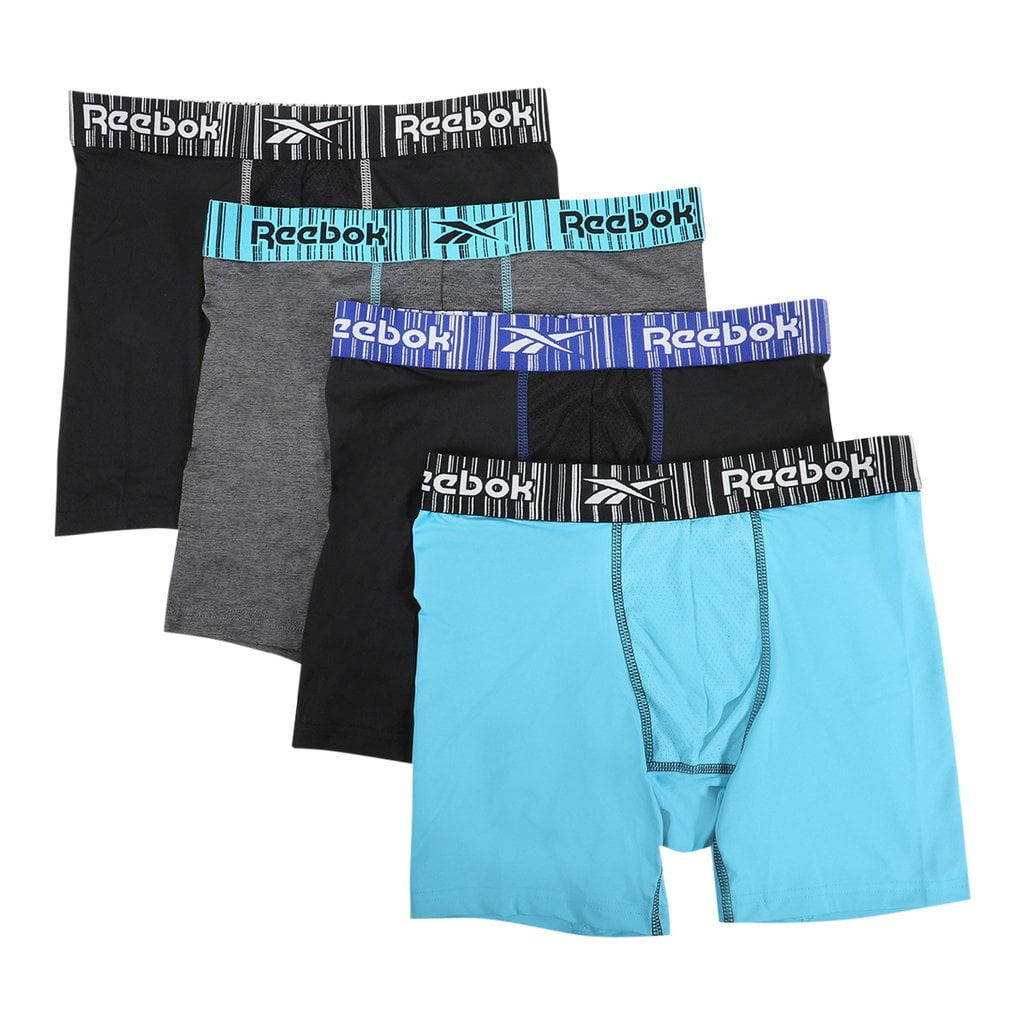 REEBOK MEN'S PACK 4 - 211 P48 UPC AQUA - LARGE - UNDERWEAR X4 BOXER ...