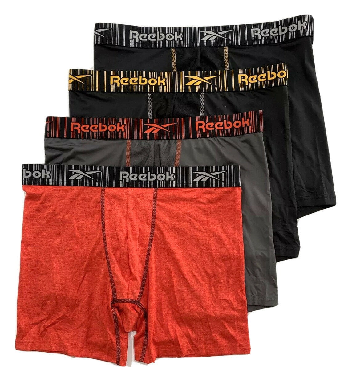 REEBOK MEN'S PACK 4 - 211 P51 UPC ORANGE - LARGE - UNDERWEAR X4 BOXER ...