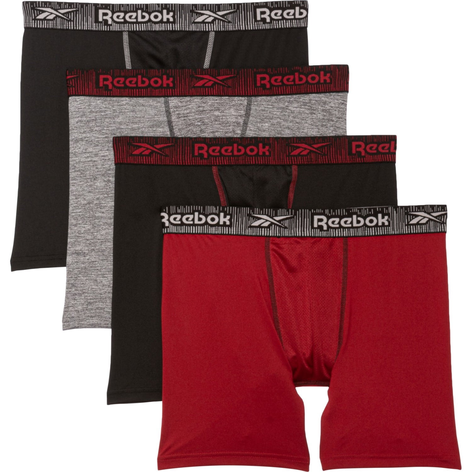 REEBOK MEN'S PACK 4 - 231 P38 UPC WINE - LARGE - UNDERWEAR X4 BOXER ...