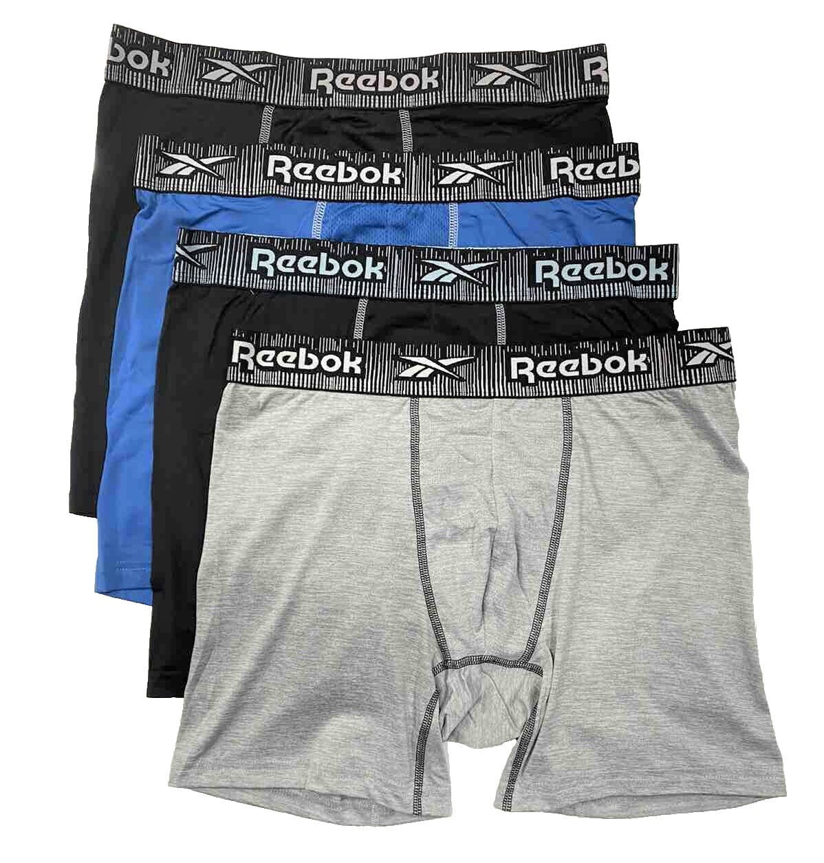 REEBOK MEN'S PACK 4 - 231 UPC BLUE - LARGE - UNDERWEAR X4 BOXER BRIEF P87 - Walmart.com