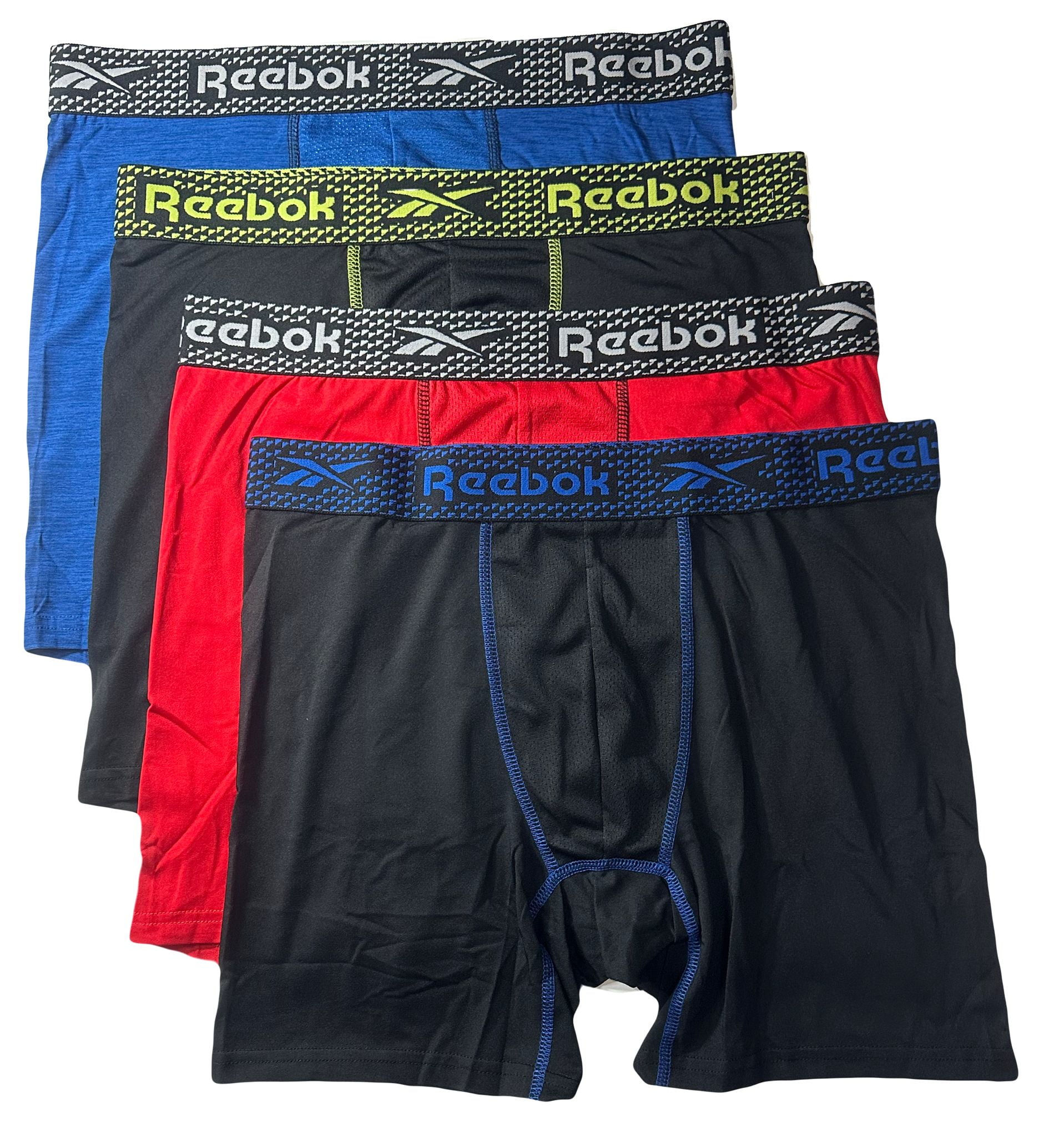 REEBOK MEN'S PACK 4 - 233 RAY MULTI - MEDIUM - UNDERWEAR X4 BOXER BRIEF P83 - Walmart.com