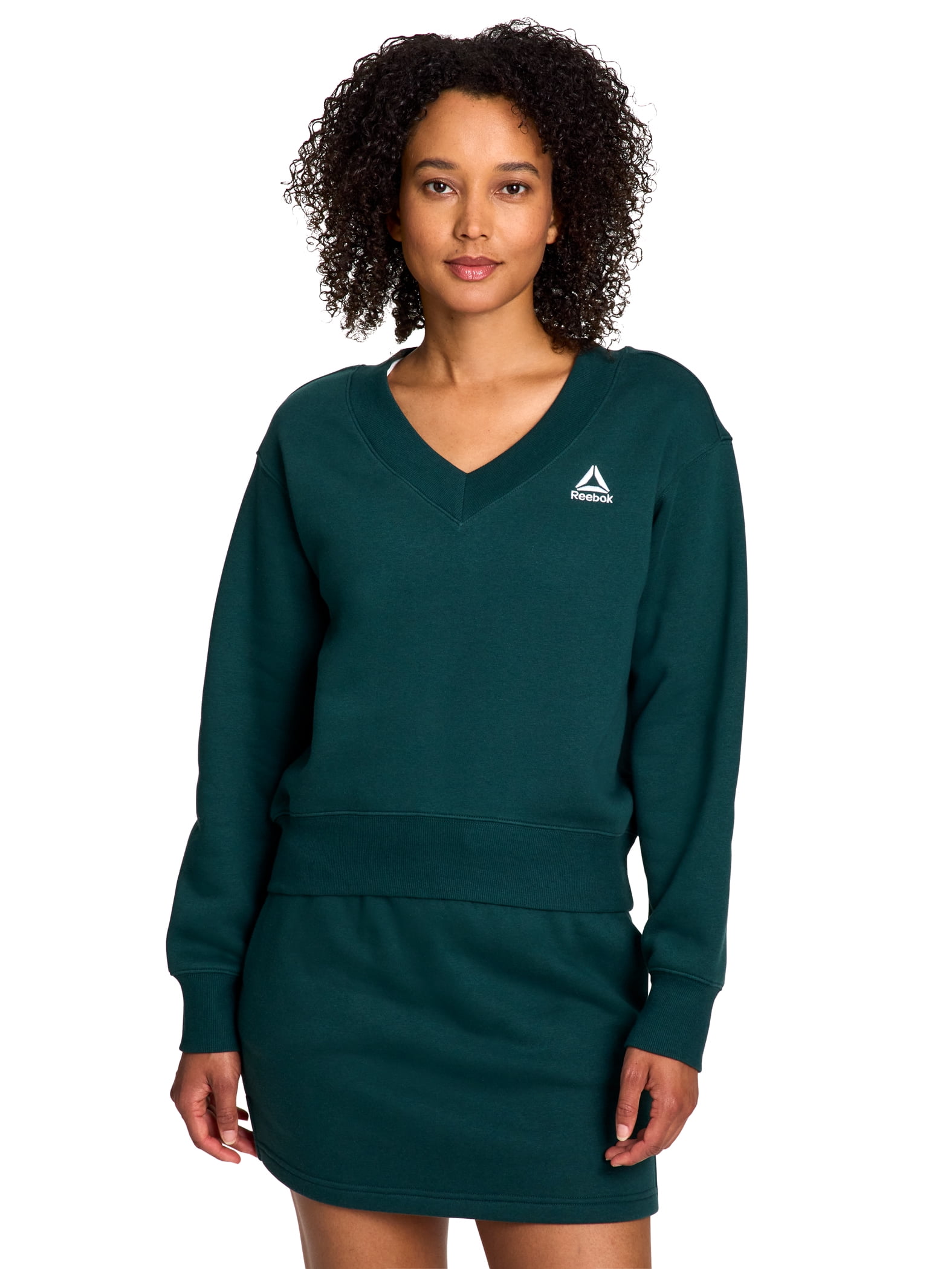 Reebok Women's Squad V-Neck Sweatshirt, Sizes XS-XXXL - Walmart.com