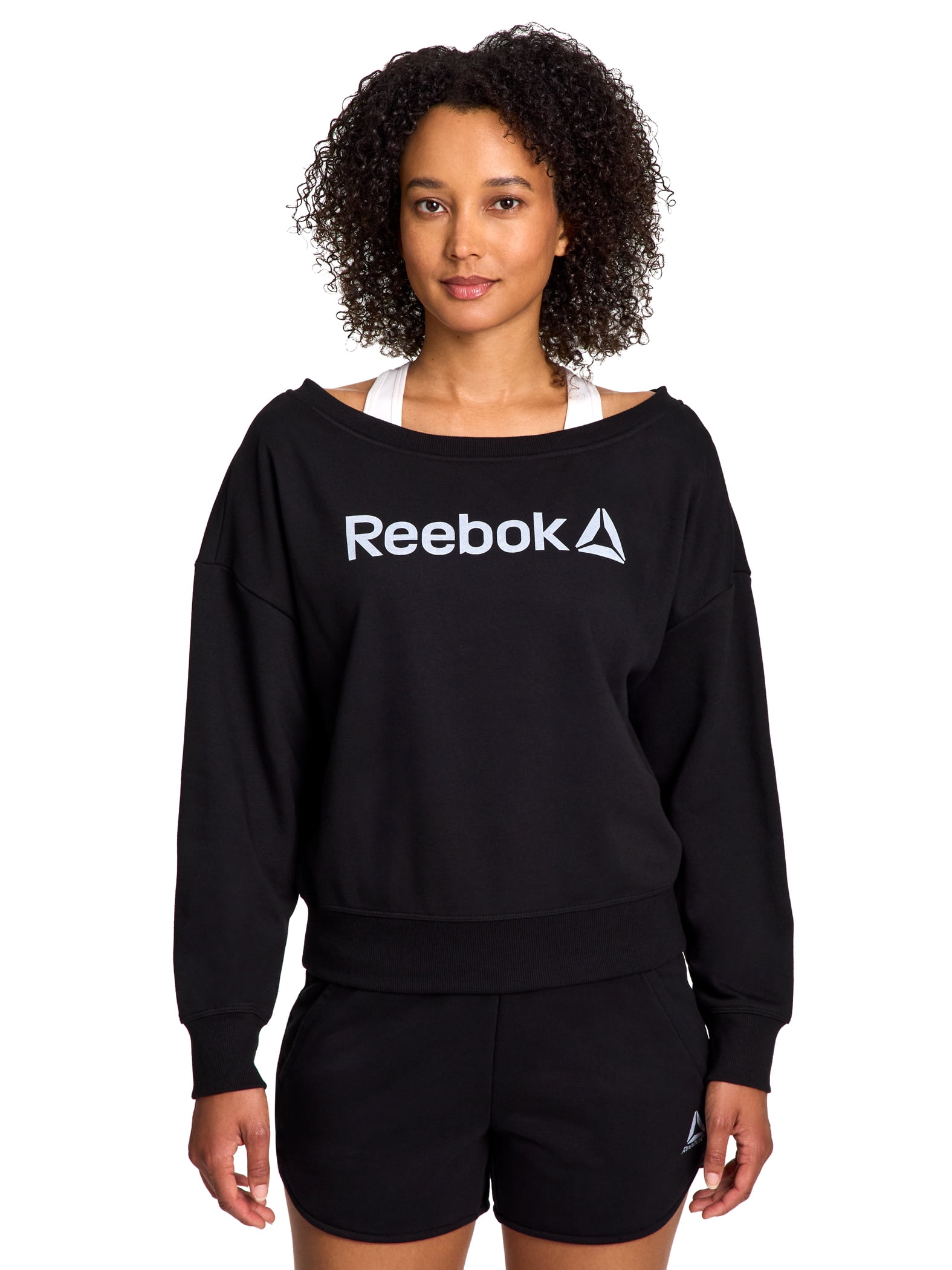 Reebok Women's Studio Off the Shoulder Sweatshirt, Sizes XS-XXXL ...