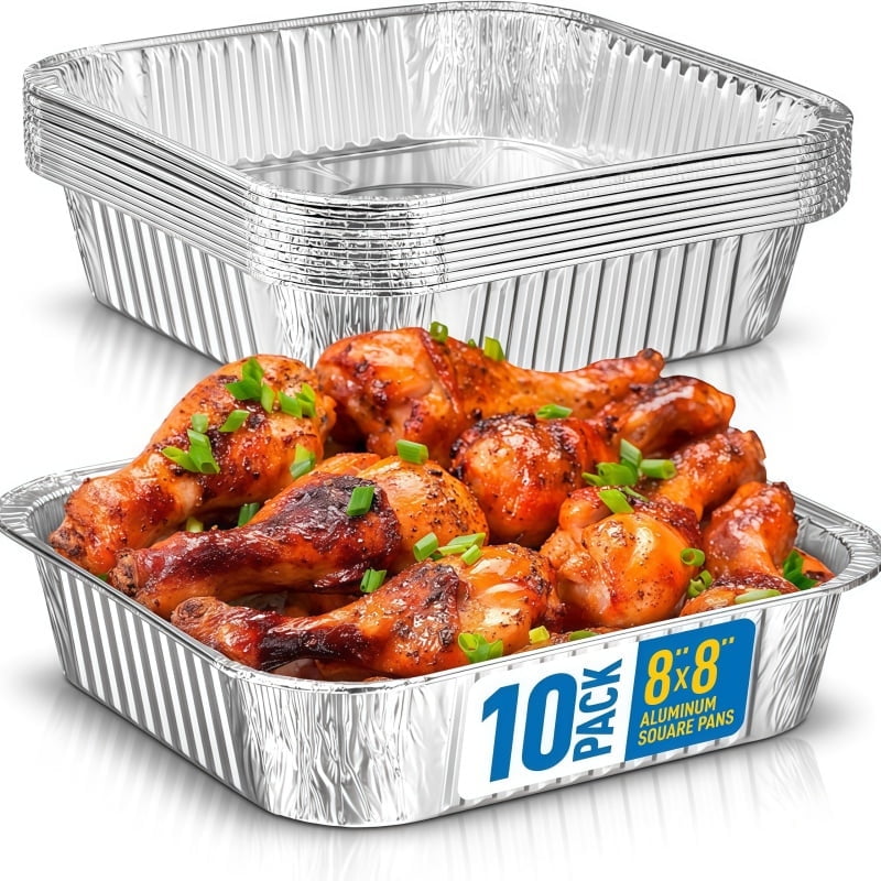 REED. Aluminum Pans,Disposable Aluminum Pans with Lids,(10 Pack) Foil ...