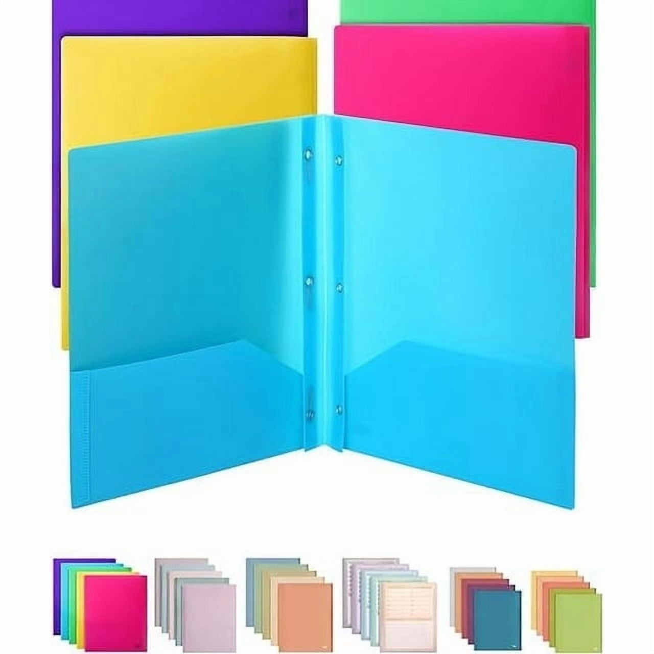 1PC Folders with Pockets and Prong with Fasteners 2 Pocket Folder 3 ...