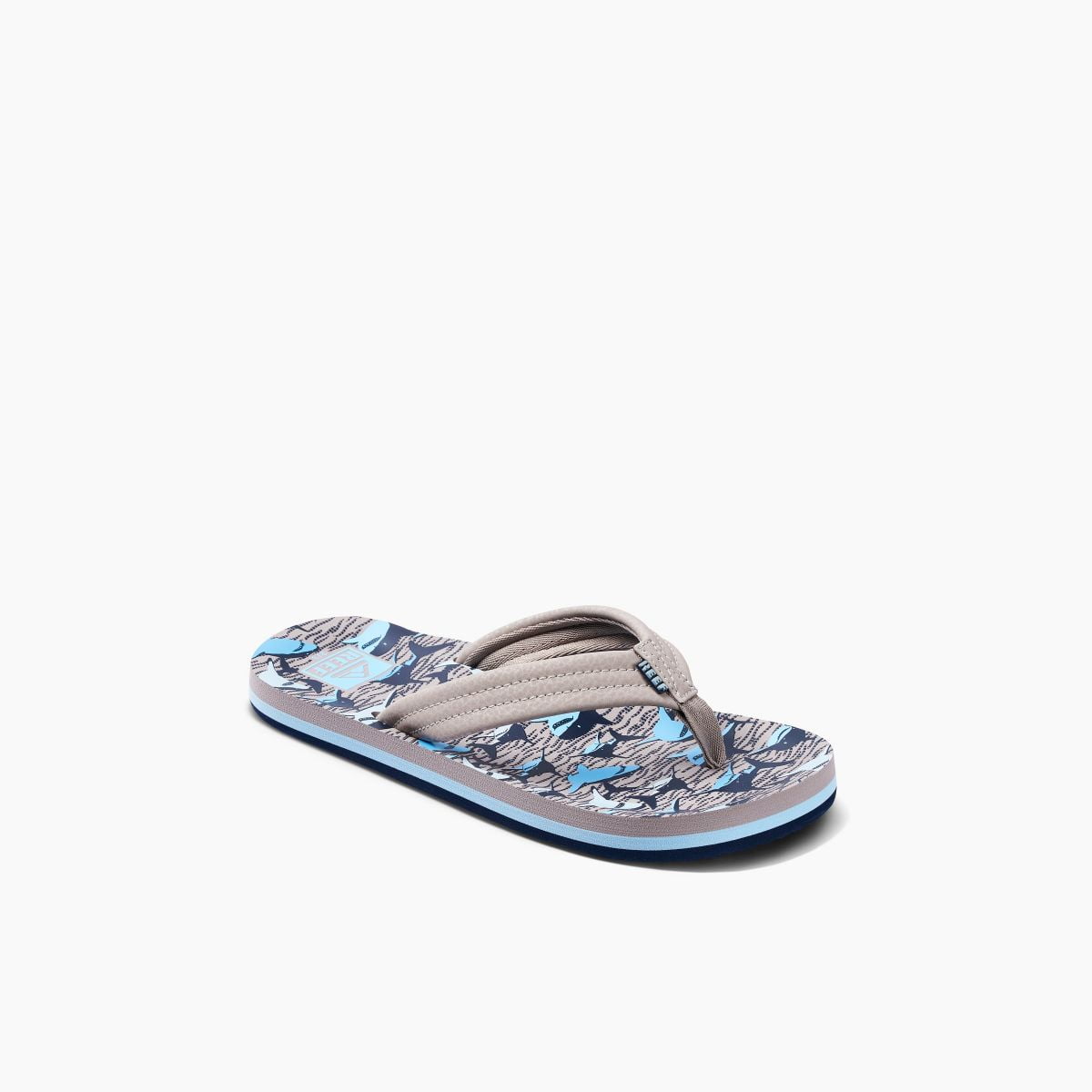 REEF Unisex Kids' Ahi Flip Flop Tan Sharks - CJ2109 - Walmart.com