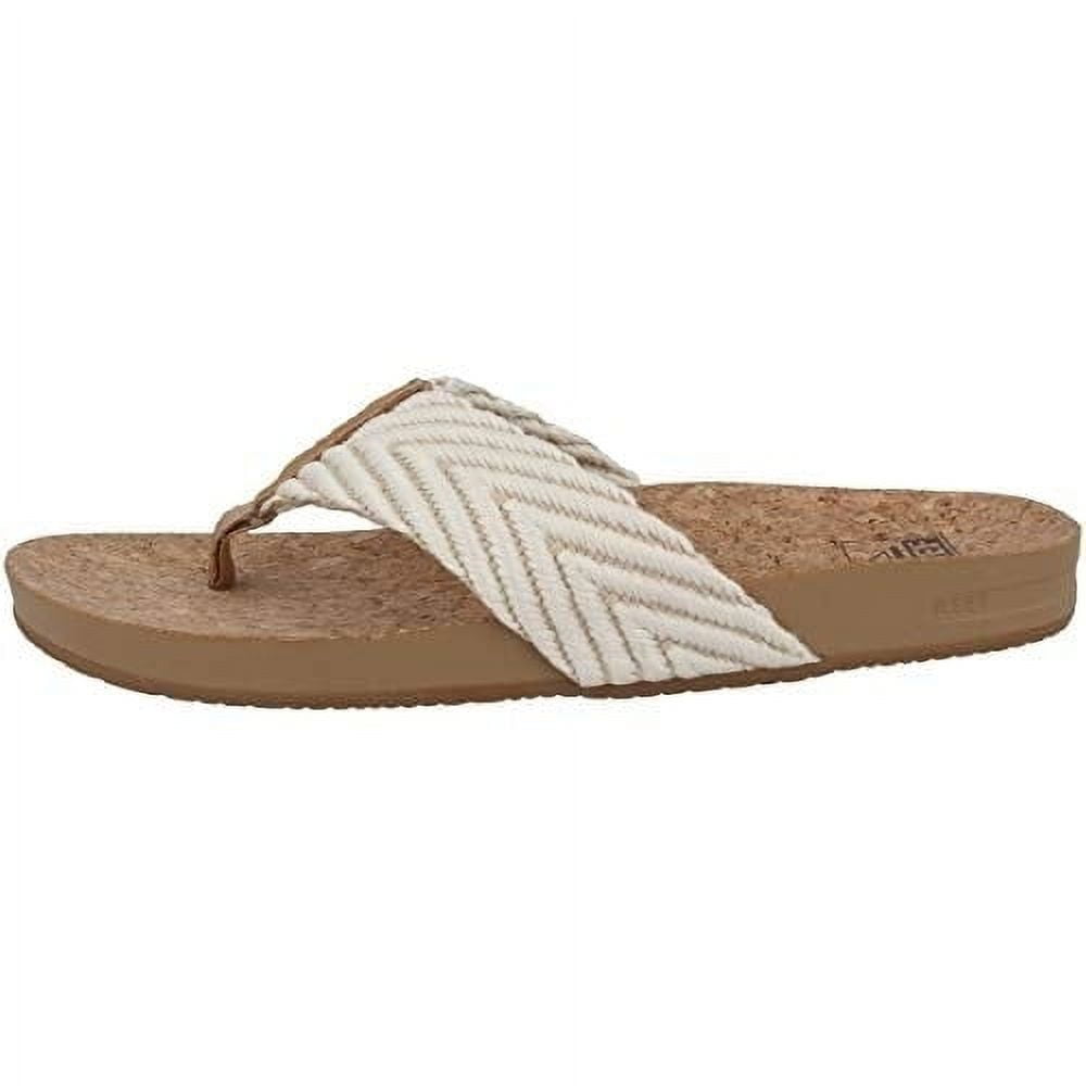 REEF Womens Flip Flops Chocolate CI6704 Cushioned Woven Strap Eco ...