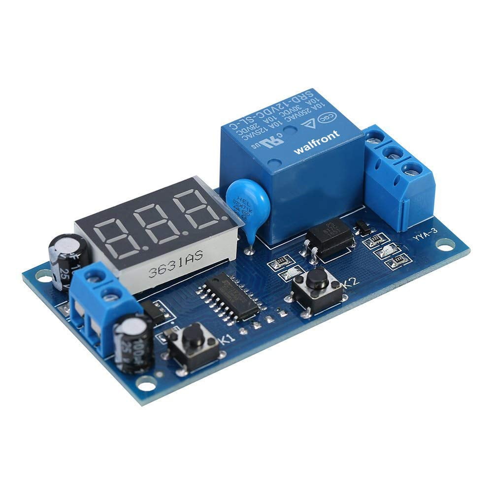 REES52 DC 12V Infinite Cycle Delay Timing Timer Relay ON Off Switch Loop Module with LED Display ...