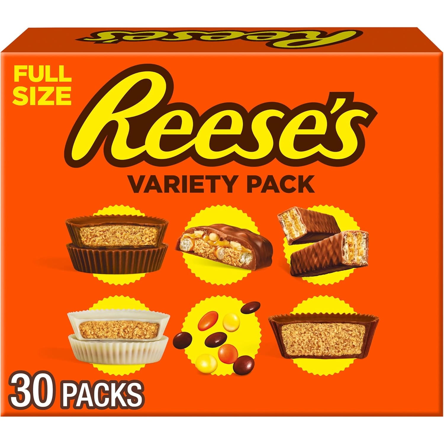 REESE'S Assorted Peanut Butter Candy Bulk Box, 44.1 oz (30 Count) - Walmart.com